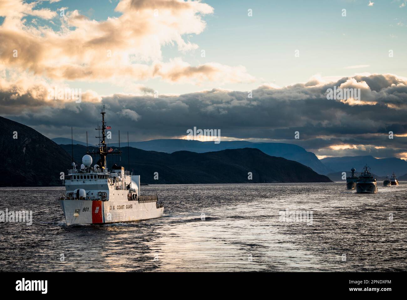 Warships participating in Operation Nanook 2022 follow HMCS Margaret ...