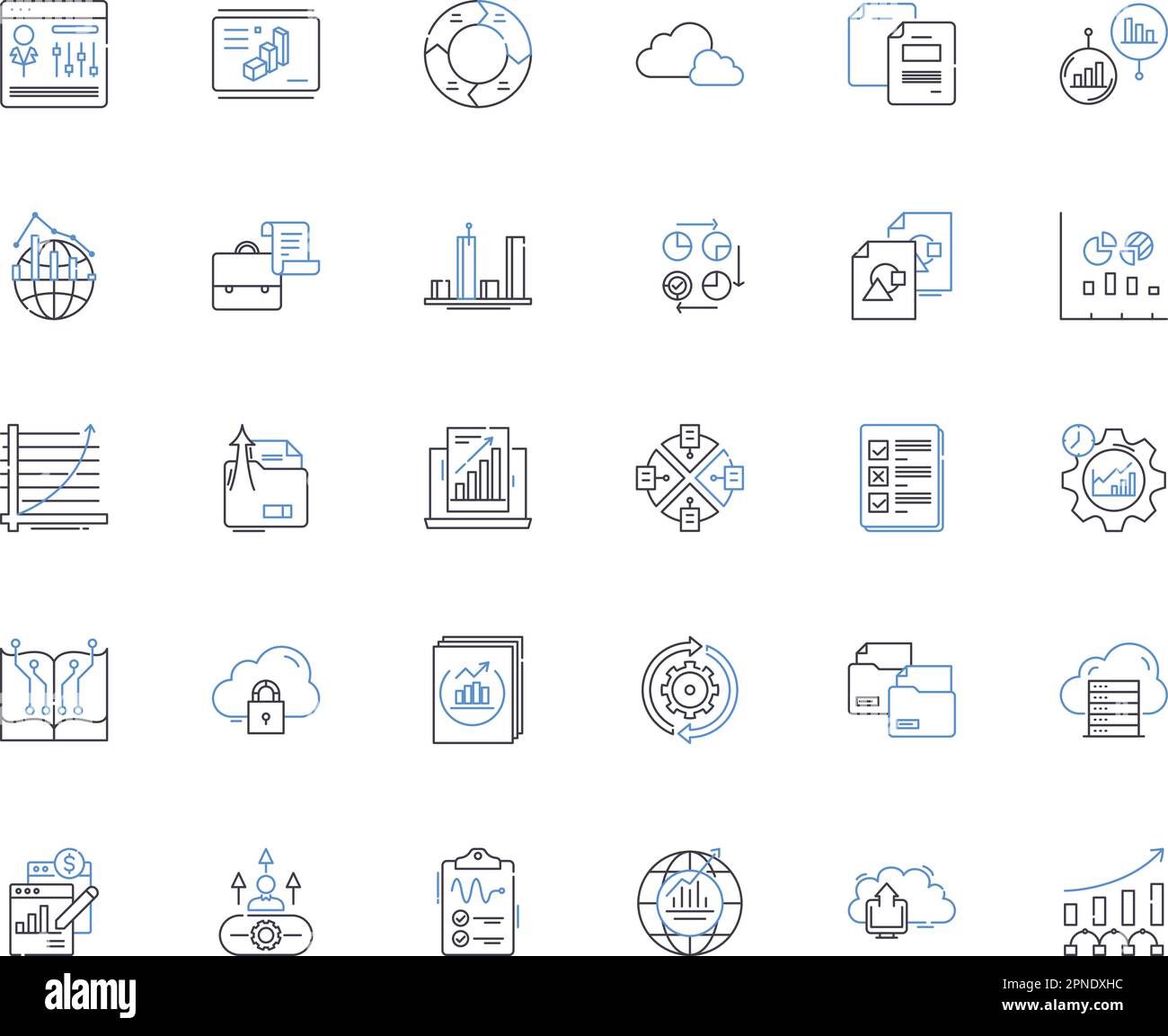 Content and marketing line icons collection. Strategy, Engagement ...