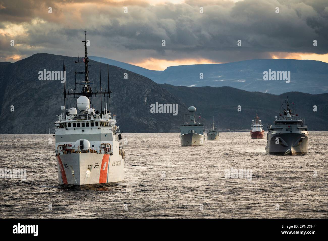 Warships participating in Operation Nanook 2022 follow HMCS Margaret ...
