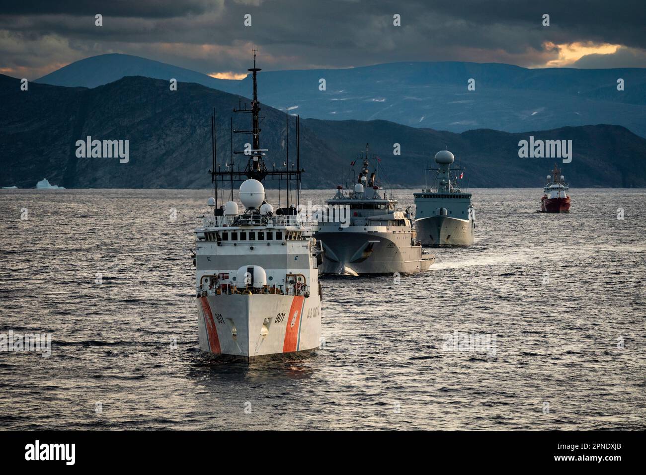 Warships participating in Operation Nanook 2022 follow HMCS Margaret ...
