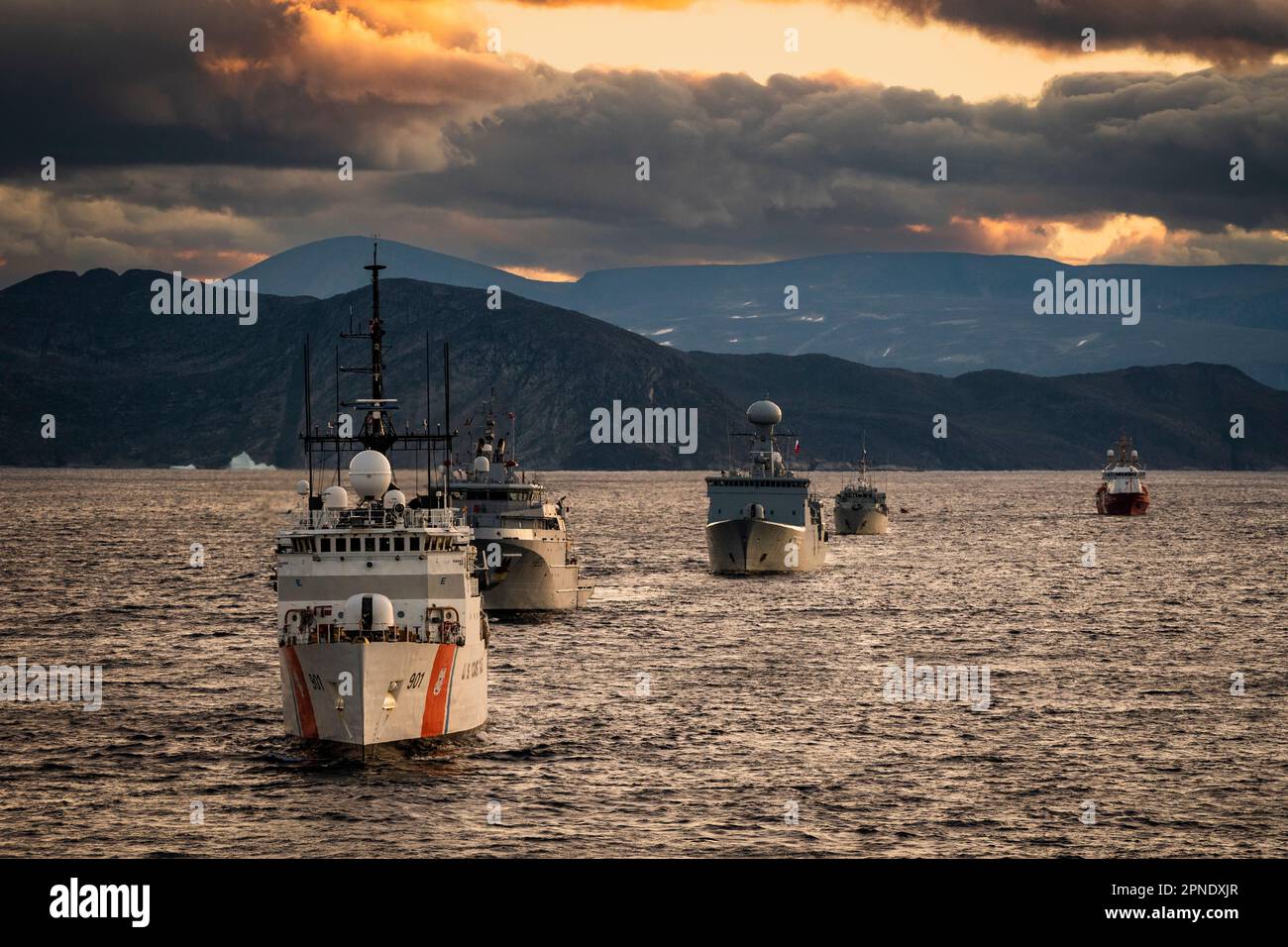 Warships participating in Operation Nanook 2022 follow HMCS Margaret ...