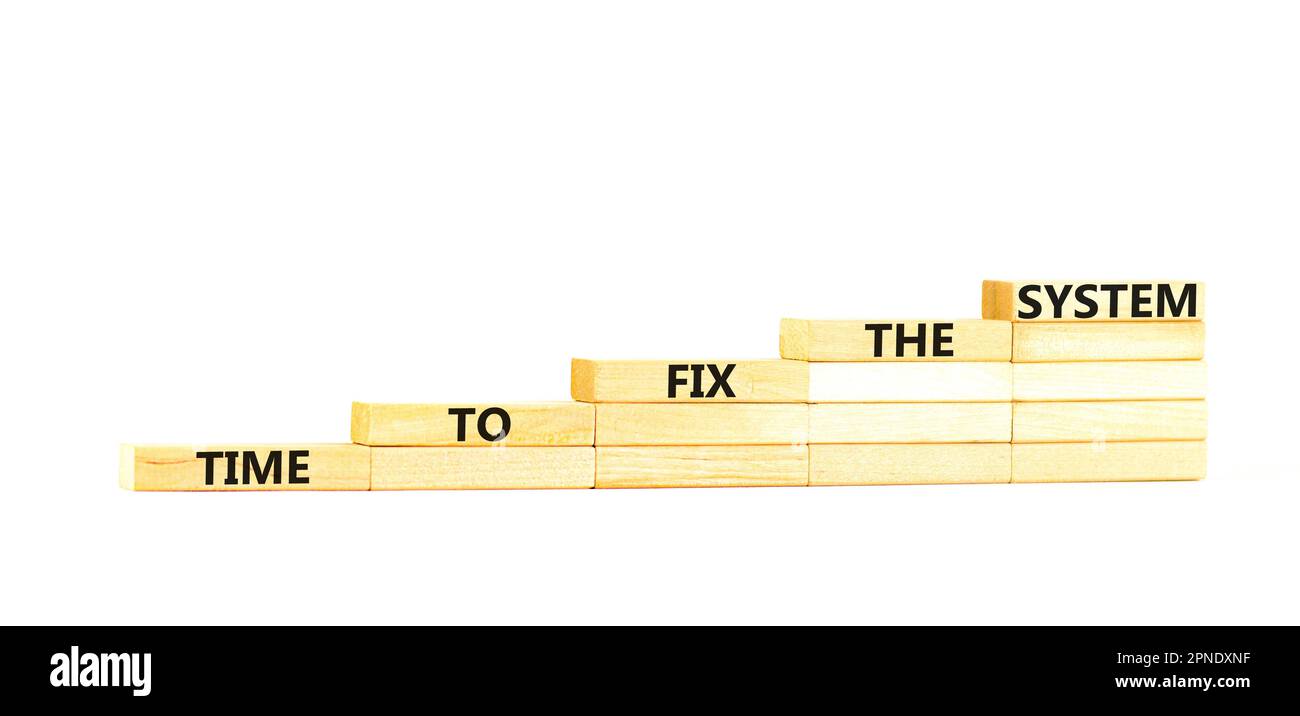 Time to fix the system symbol. Concept words Time to fix the system on ...
