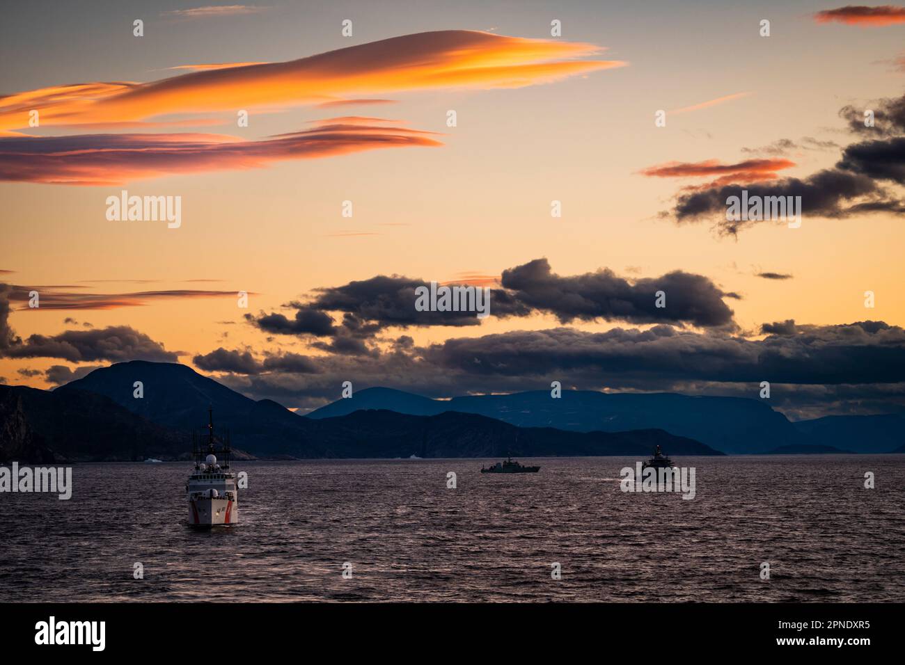 Warships participating in Operation Nanook 2022 follow HMCS Margaret ...