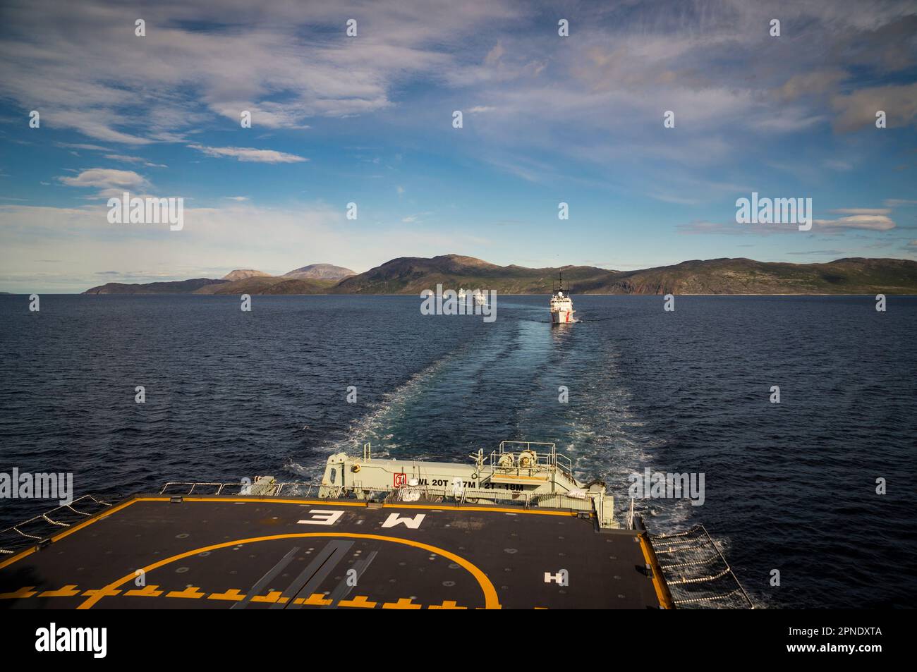 Warships participating in Operation Nanook 2022 follow HMCS Margaret ...