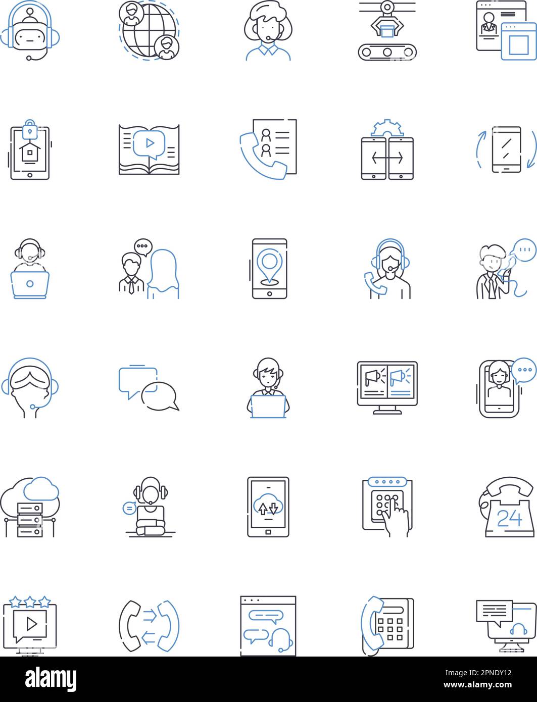 Digital nerking line icons collection. Connectivity, Engagement, Collaboration, Innovation ...