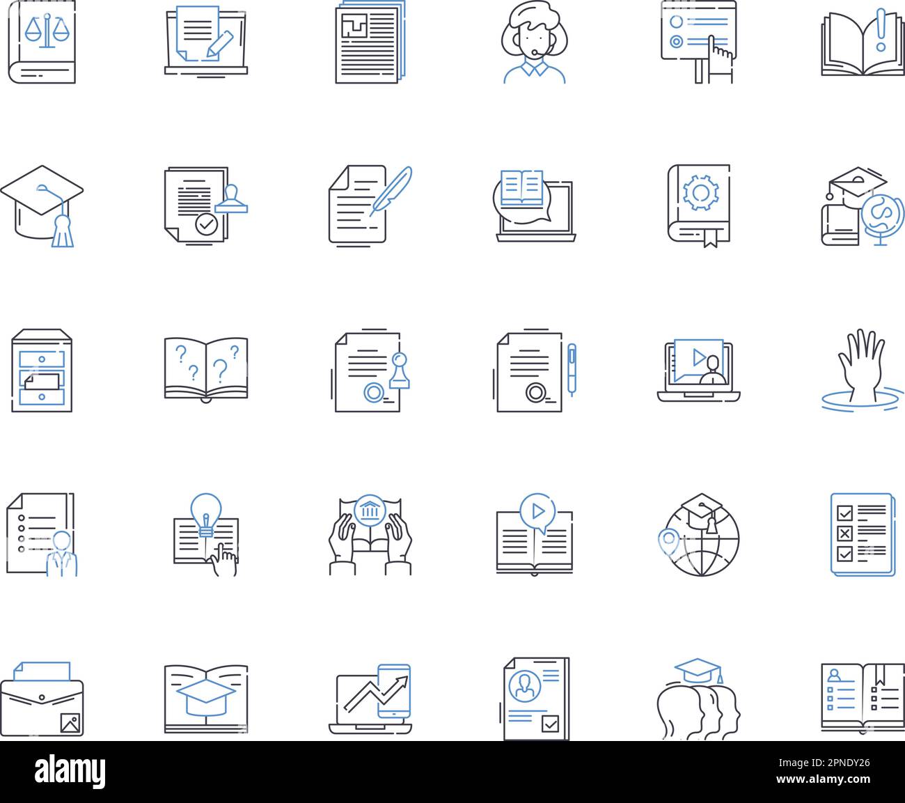 Tome and physics line icons collection. Universe, Force, Gravity ...