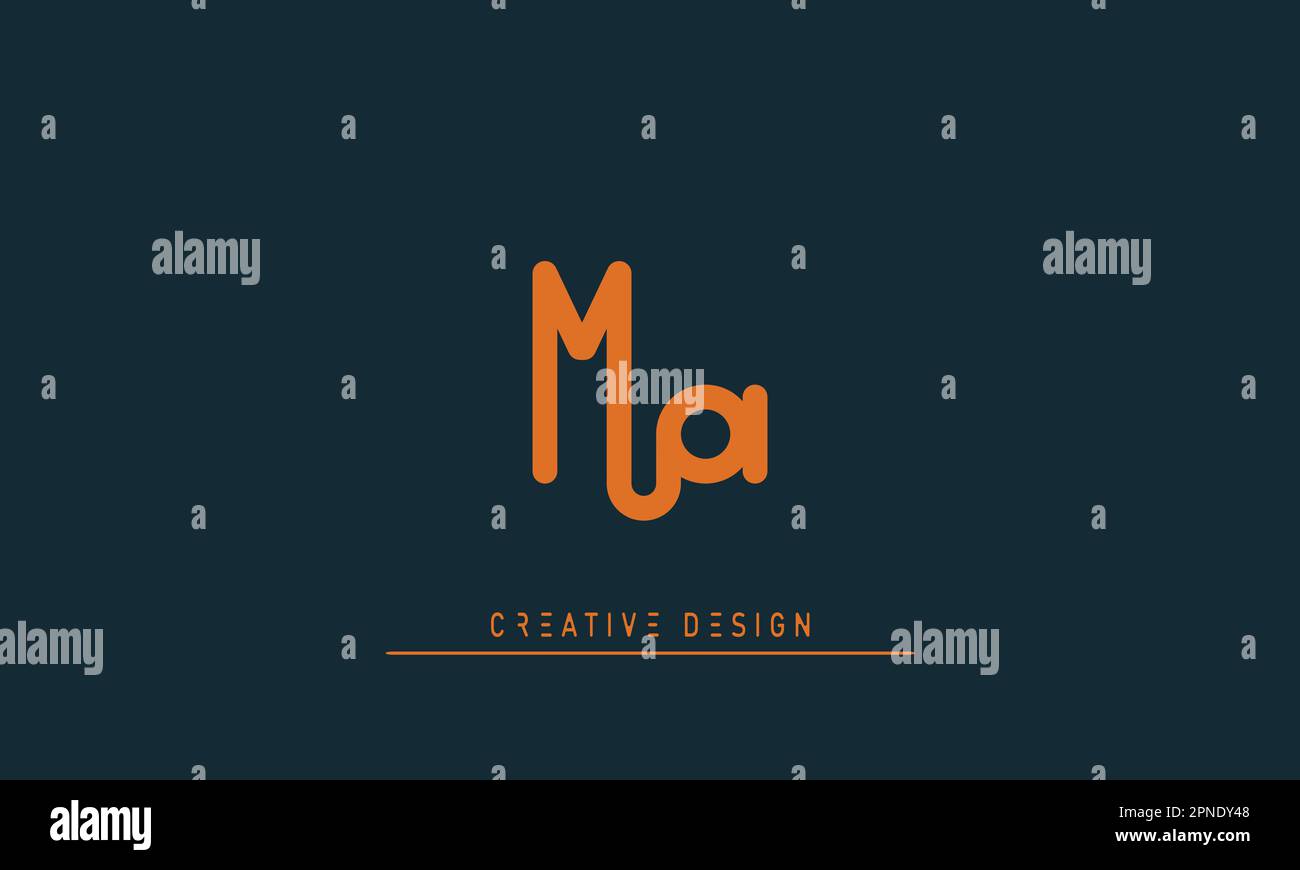 Alphabet letters Modern Creative logo MA , AM Stock Vector Image & Art ...