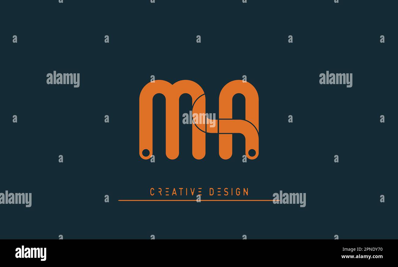 Alphabet letters Modern Creative logo MA , AM Stock Vector Image & Art ...