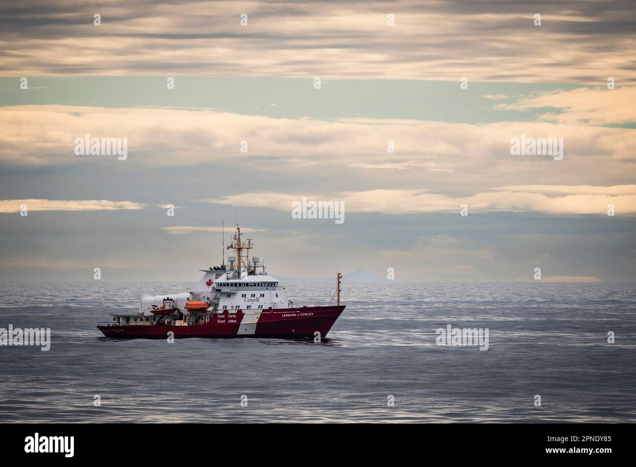 The Canadian Coast Guard offshore patrol ship CCGS Leonard J Cowley ...
