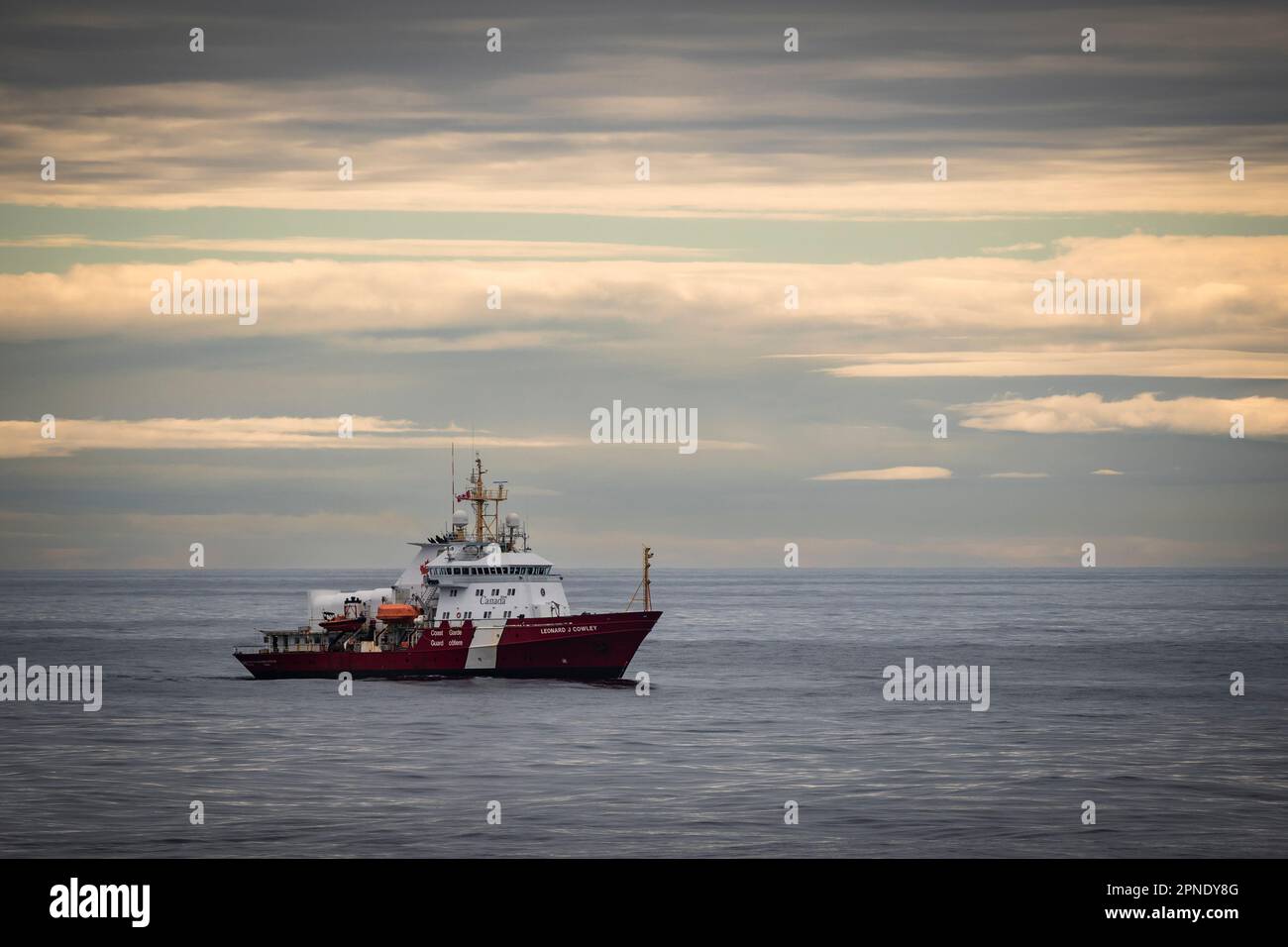 The Canadian Coast Guard offshore patrol ship CCGS Leonard J Cowley ...