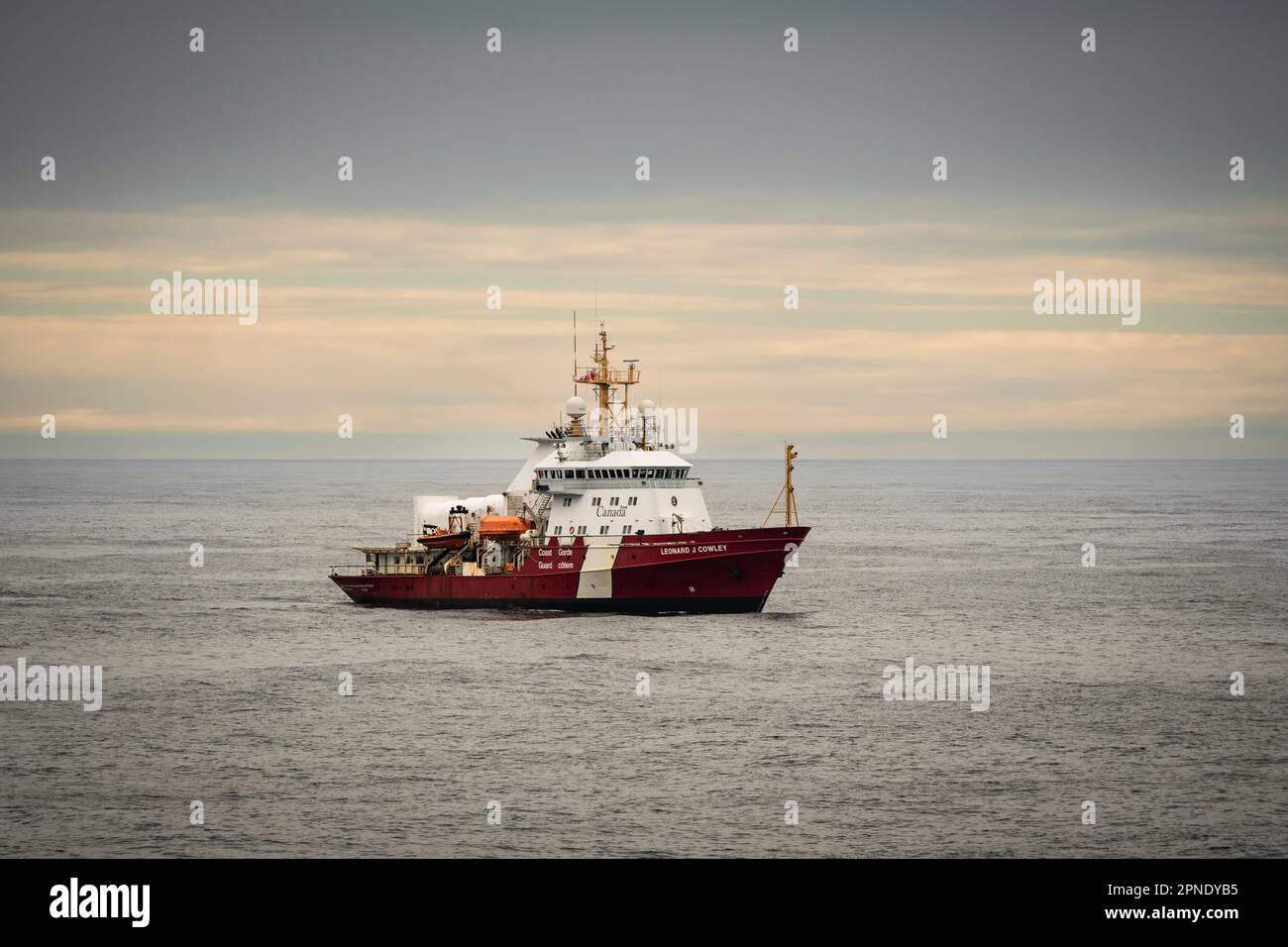 The Canadian Coast Guard offshore patrol ship CCGS Leonard J Cowley ...