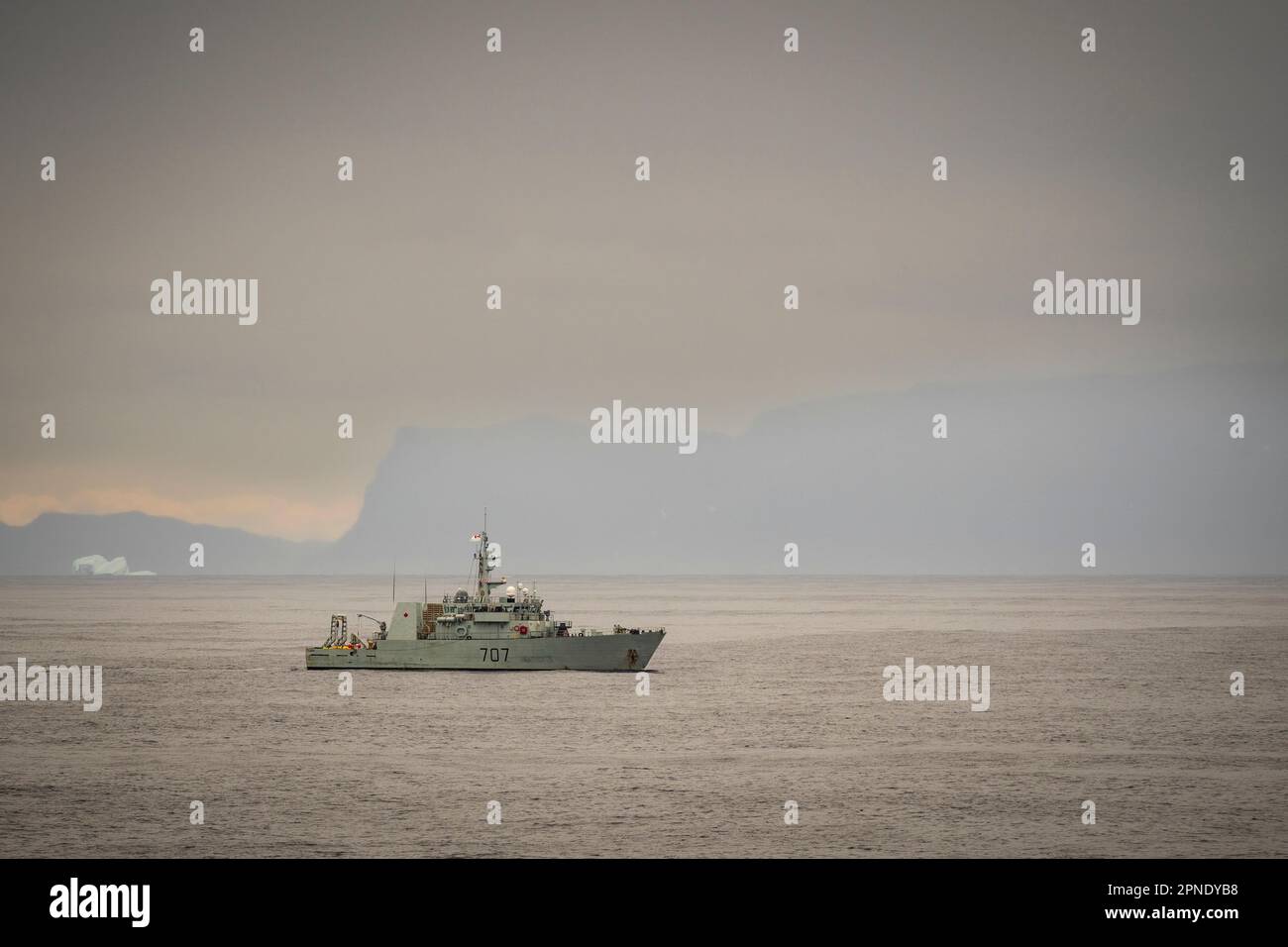 HMCS Glace Bay as seen from HMCS Margaret Brooke during a transit of ...