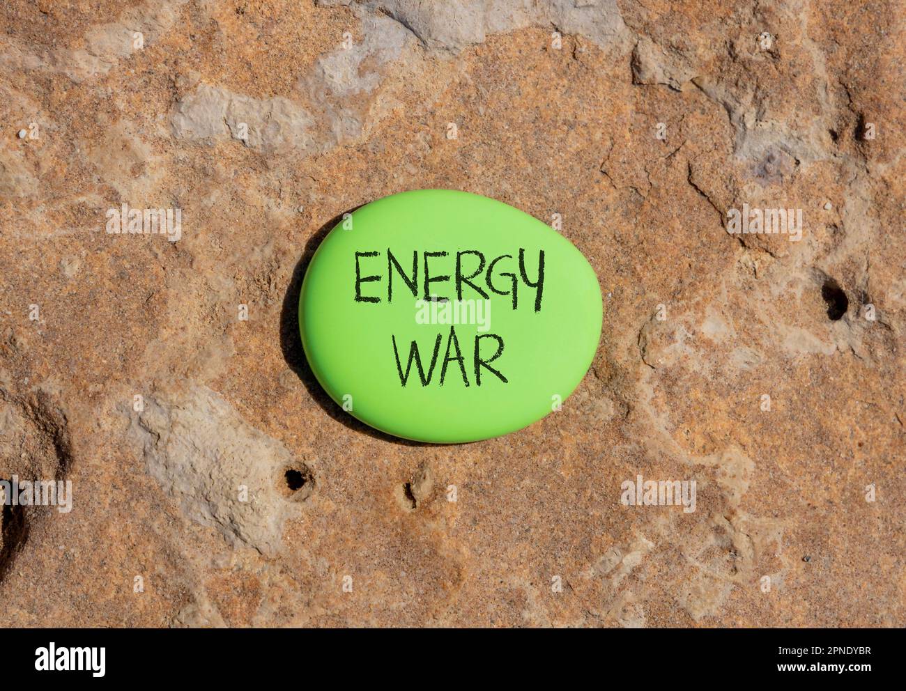 Energy war symbol. Concept words Energy war on beautiful green stone ...