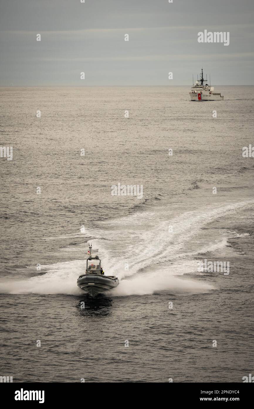 Small Rigid Hull Inflatable Boat (RHIB) launched by HMCS Margaret ...