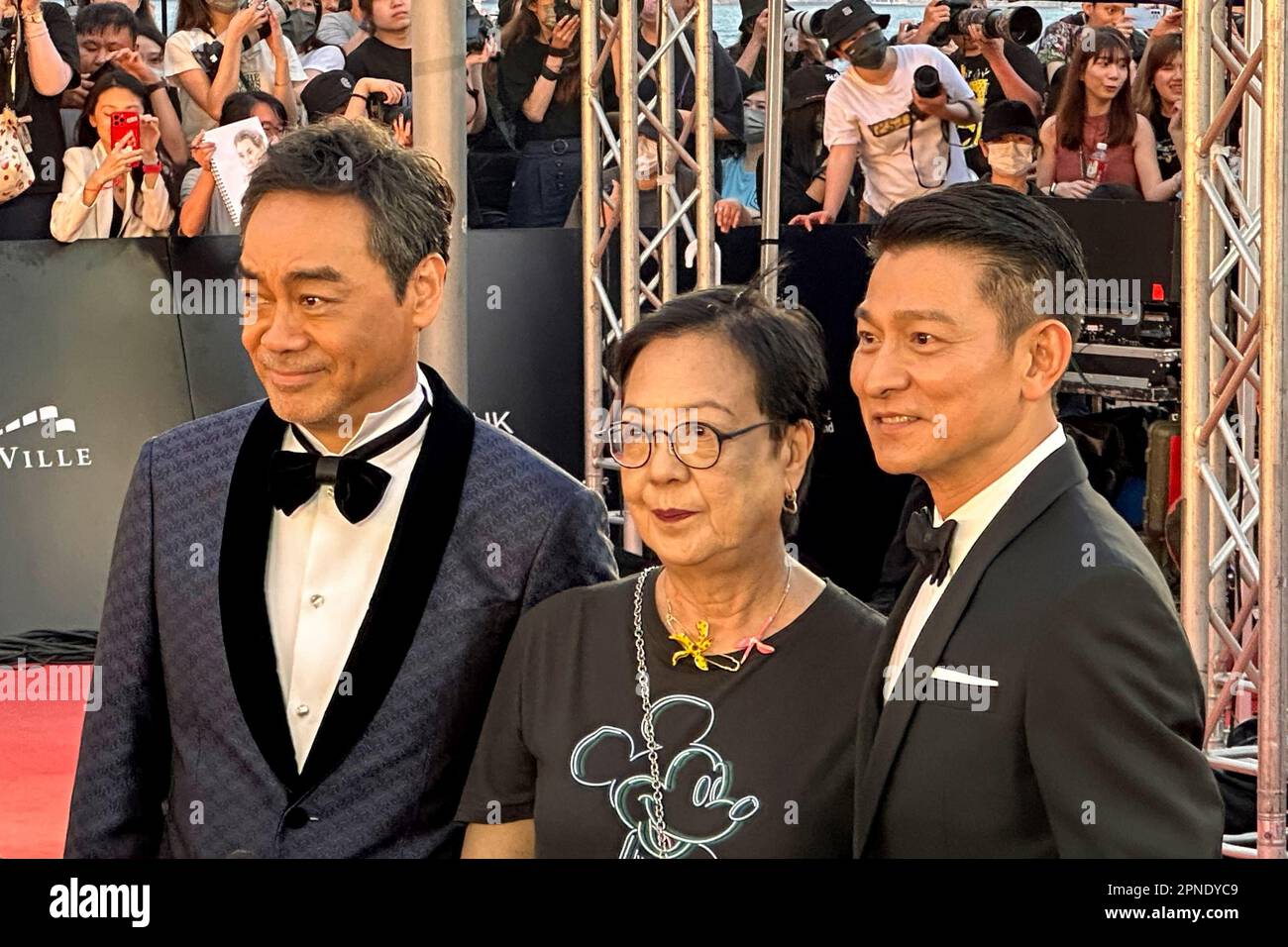 Arrival of Sean Lau Ching-wan, Ann Hui On-wah and Andy Lau Tak-wah to ...