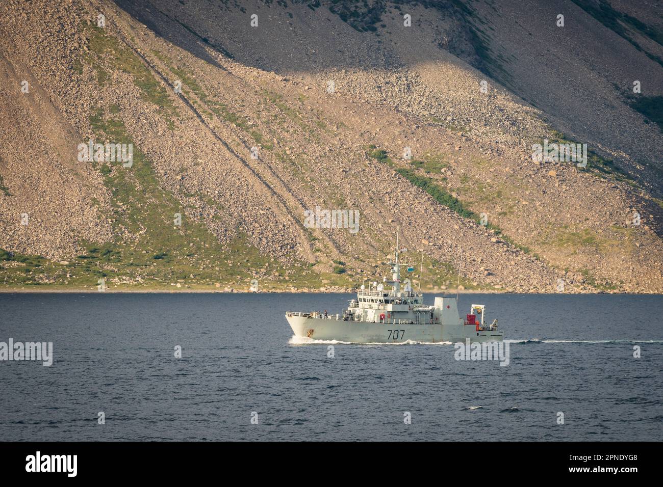 HMCS Goose Bay (MM 707) during Operation Nanook 2022 within Saglek ...