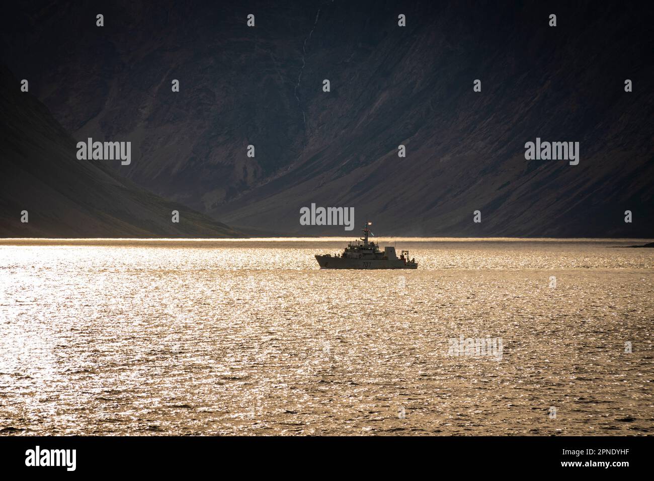 HMCS Goose Bay (MM 707) during Operation Nanook 2022 within Saglek ...