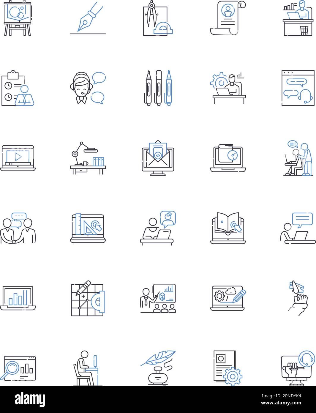 Seminar line icons collection. Learning, Development, Education ...