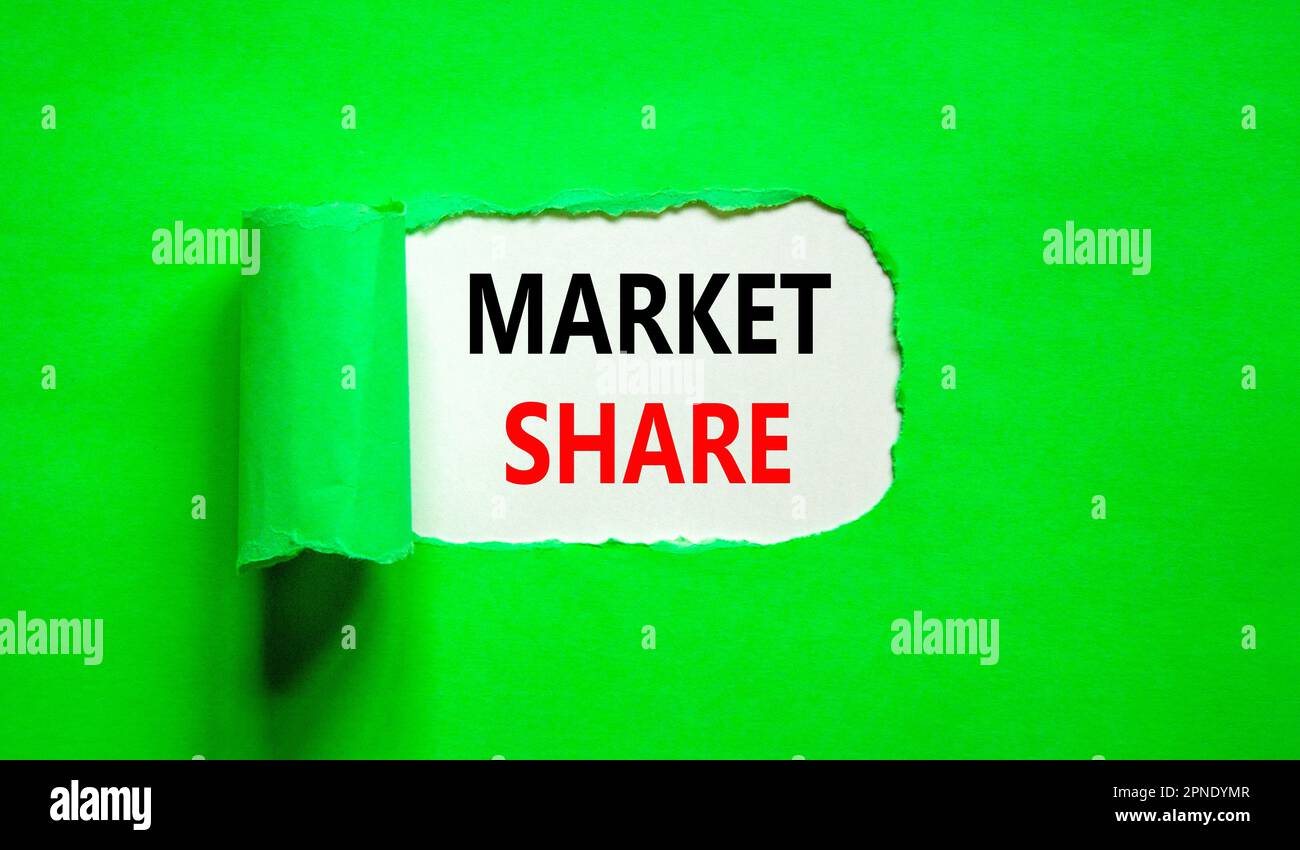 Market share symbol. Concept words Market share on beautiful white ...