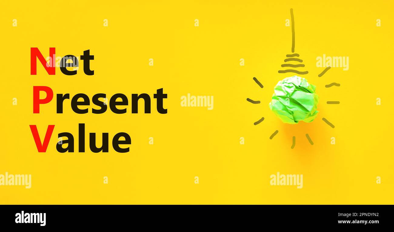 NPV net present value symbol. Concept words NPV net present value on ... NPV net present value symbol. Concept words NPV net present value on ...