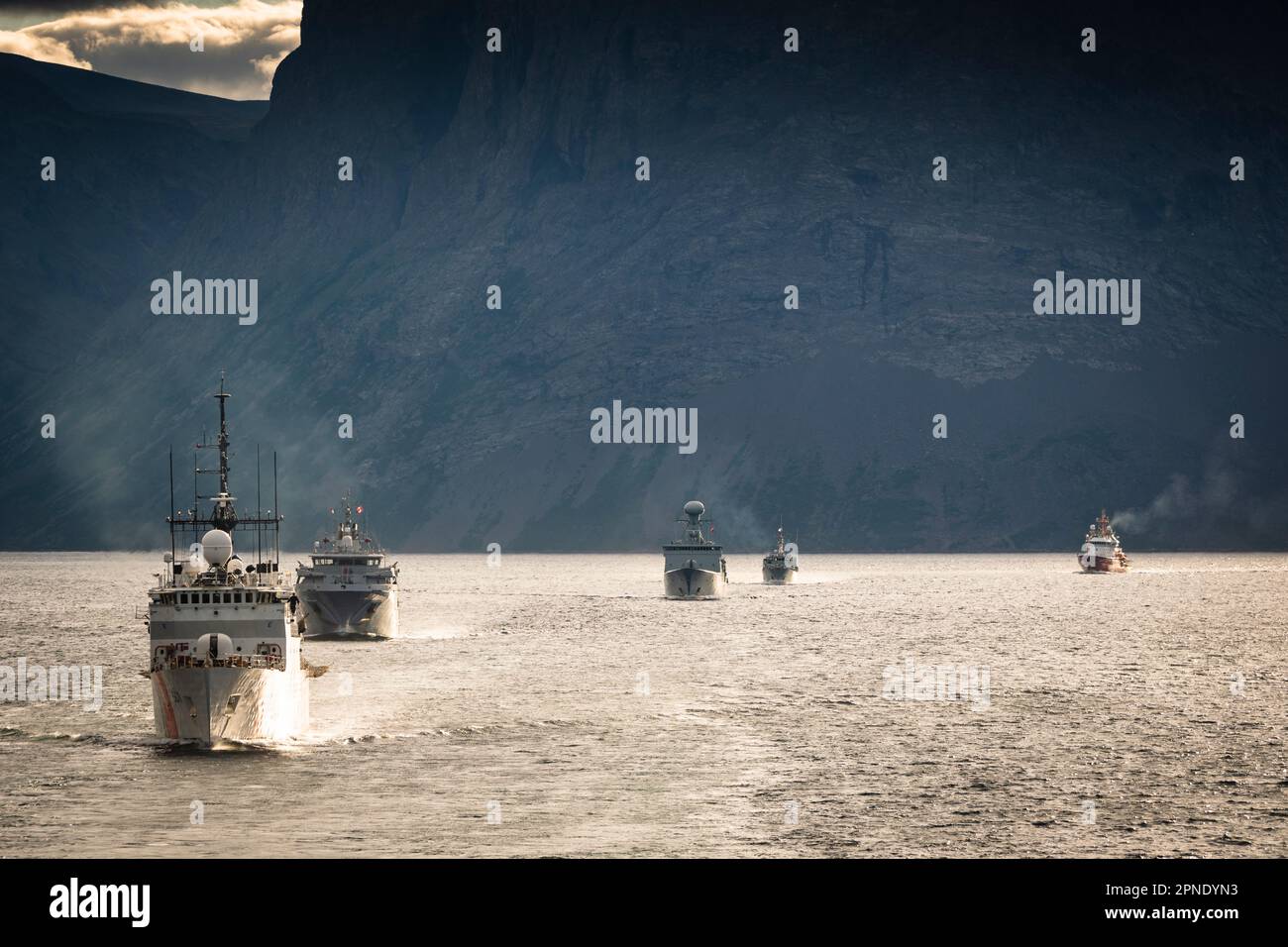 Warships participating in Operation Nanook 2022 follow HMCS Margaret ...