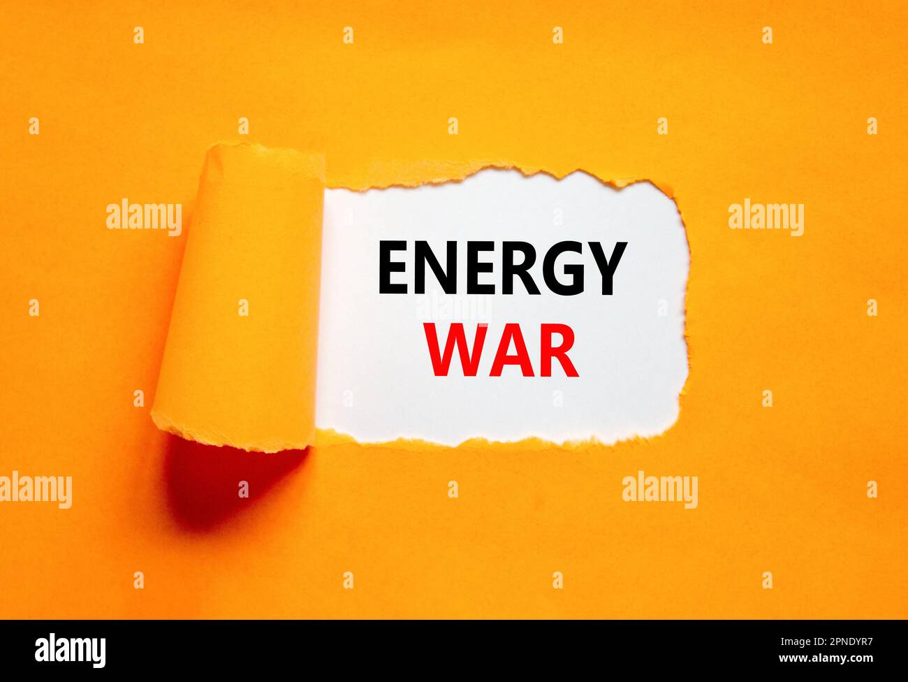 Energy war symbol. Concept words Energy war on beautiful white paper ...