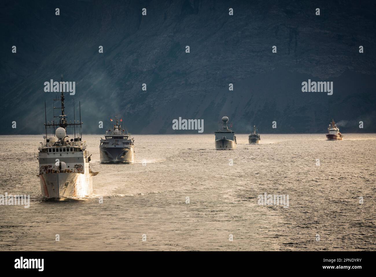 Warships participating in Operation Nanook 2022 follow HMCS Margaret ...