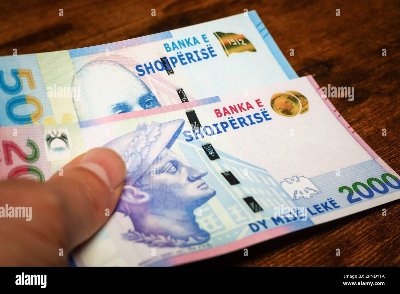 Albanian banknote hi-res stock photography and images - Alamy