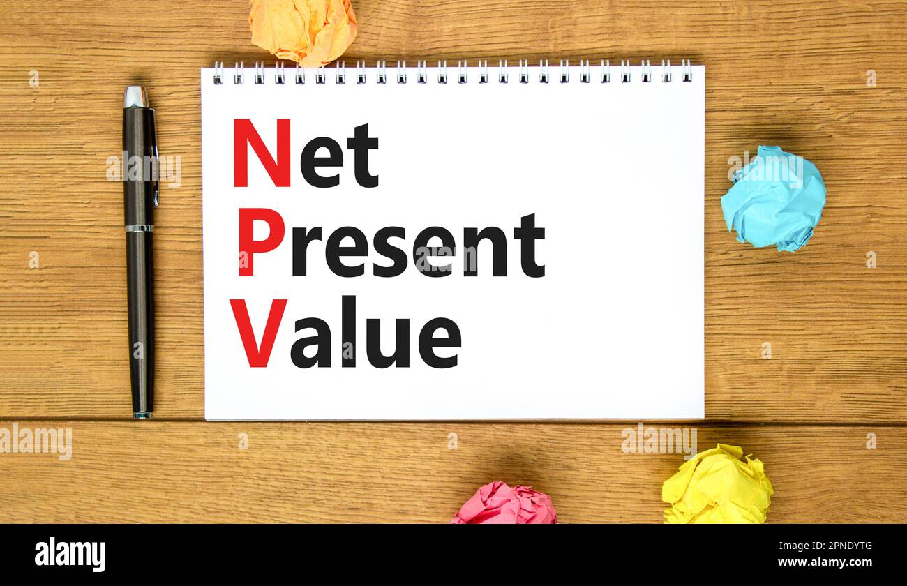 NPV net present value symbol. Concept words NPV net present value on ...