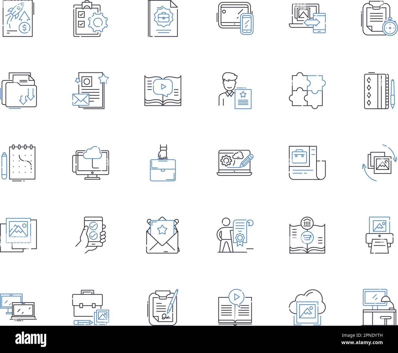 Compilation Line Icons Collection Collection Assortment Selection Aggregate Accumulation