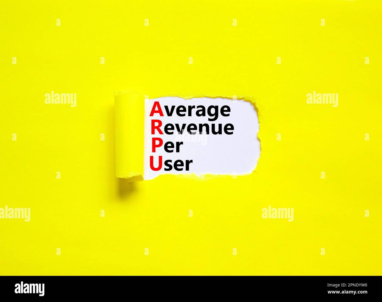 ARPU average revenue per user symbol. Concept words ARPU average ...