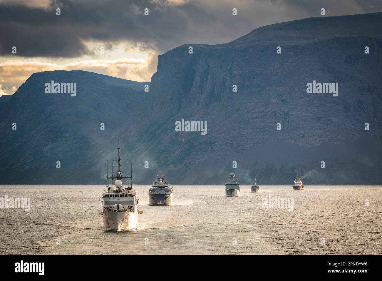 Warships participating in Operation Nanook 2022 follow HMCS Margaret ...