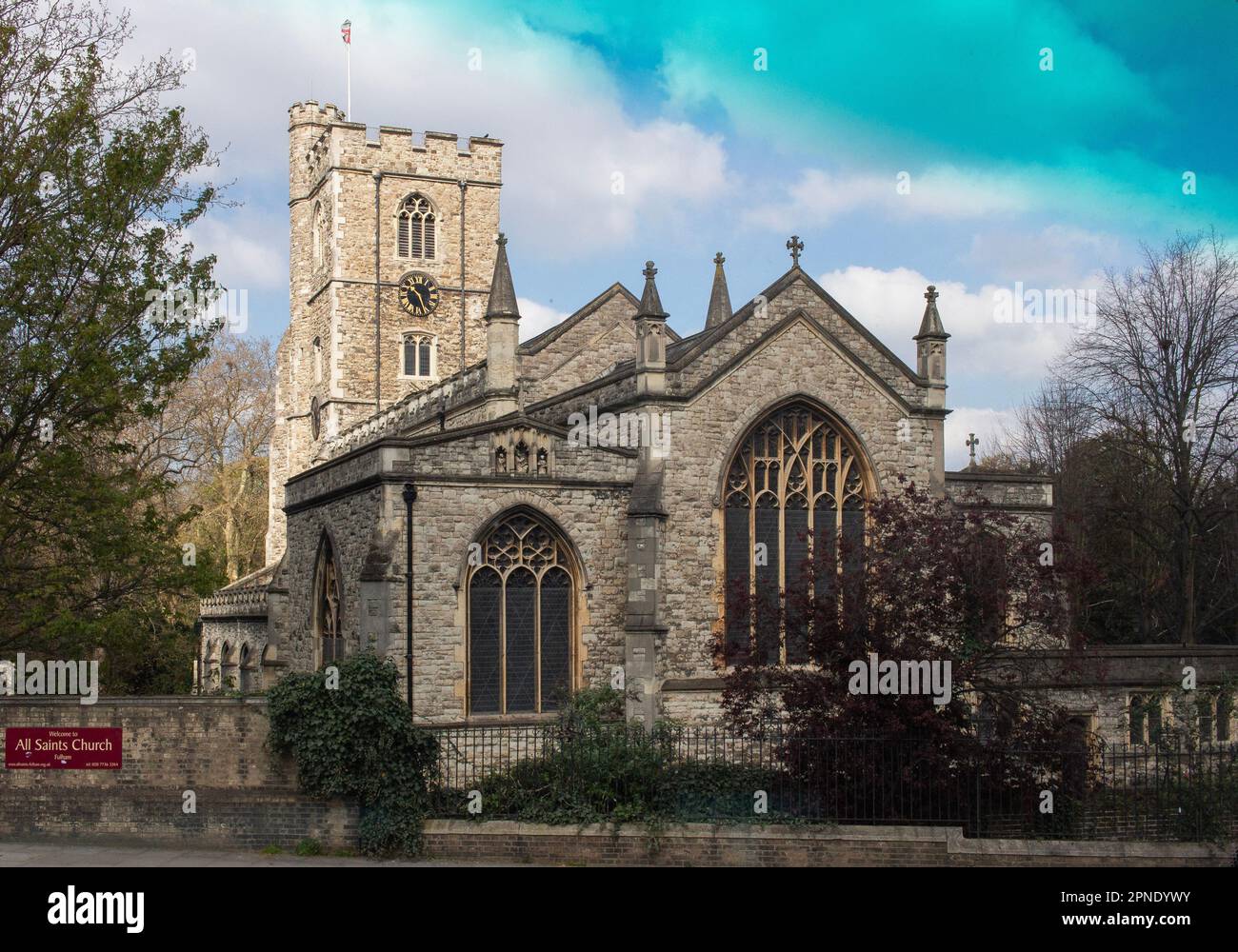 All Saints Church, Putney, London; designed by George Street in 1873-4 ...