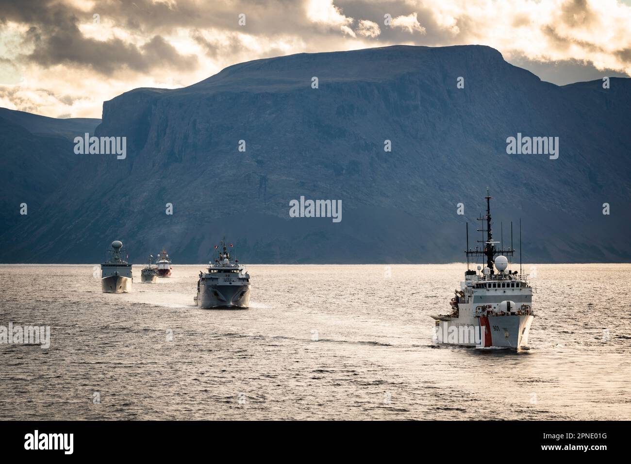 Warships participating in Operation Nanook 2022 follow HMCS Margaret ...
