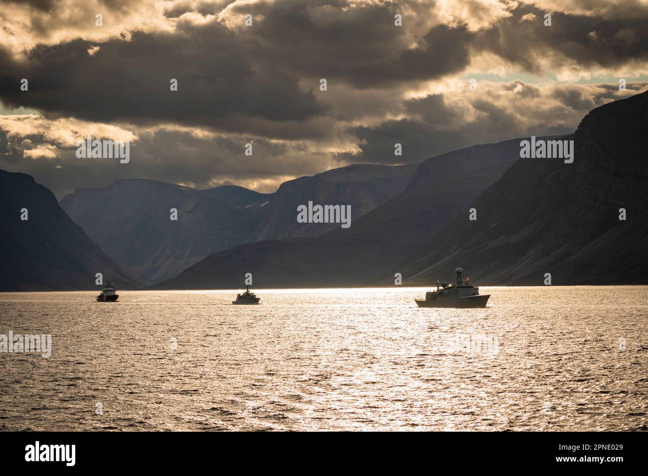 Warships participating in Operation Nanook 2022 follow HMCS Margaret ...