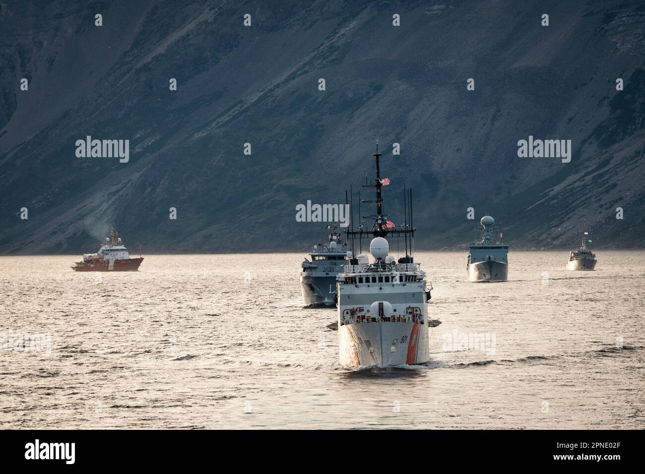 Warships participating in Operation Nanook 2022 follow HMCS Margaret ...