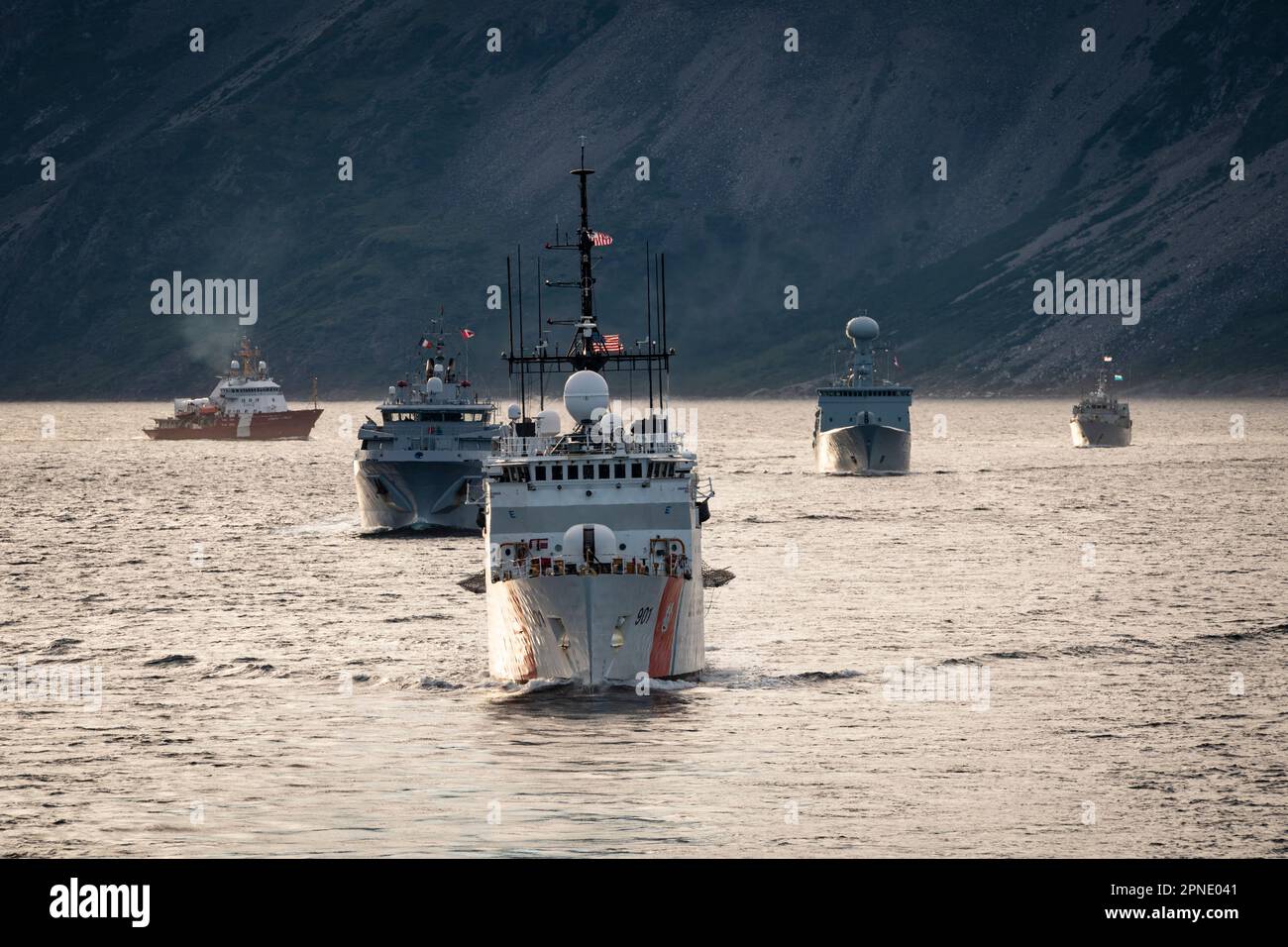 Warships participating in Operation Nanook 2022 follow HMCS Margaret ...