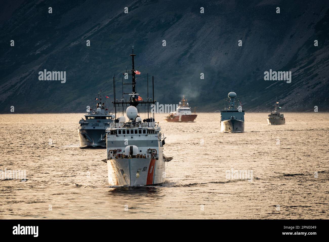 Warships participating in Operation Nanook 2022 follow HMCS Margaret ...
