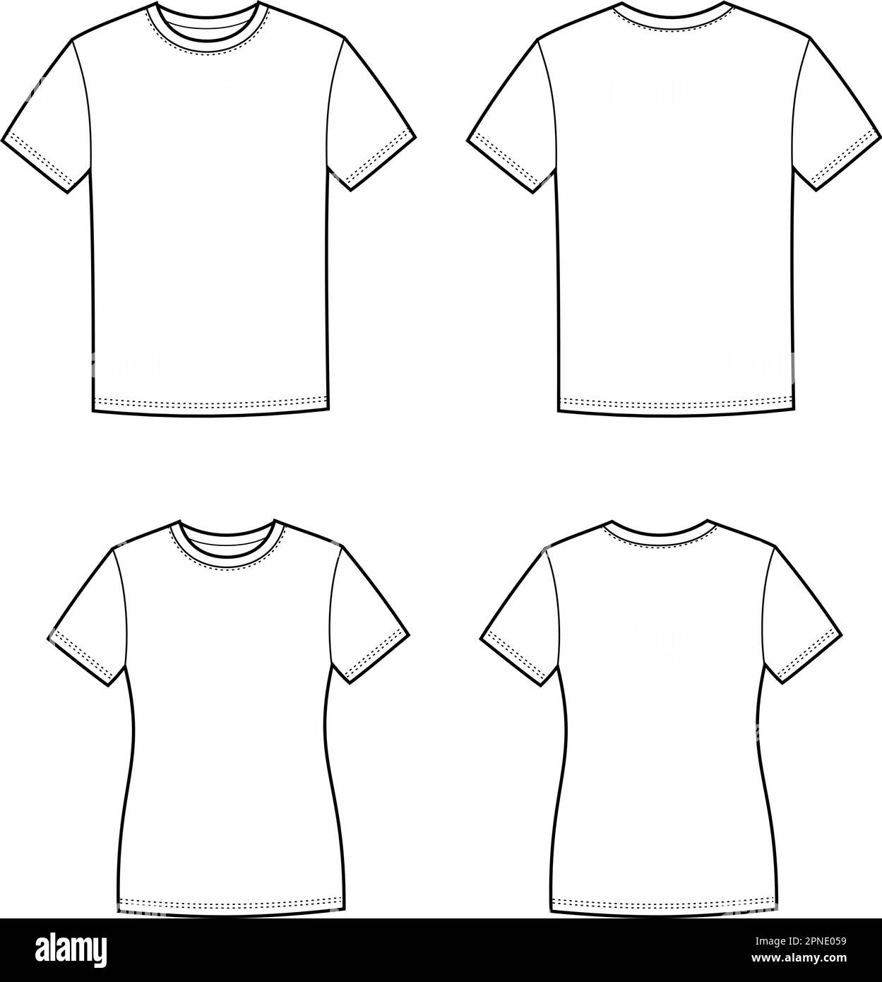 Mens and womens tshirt fashion CAD Stock Vector Image & Art - Alamy