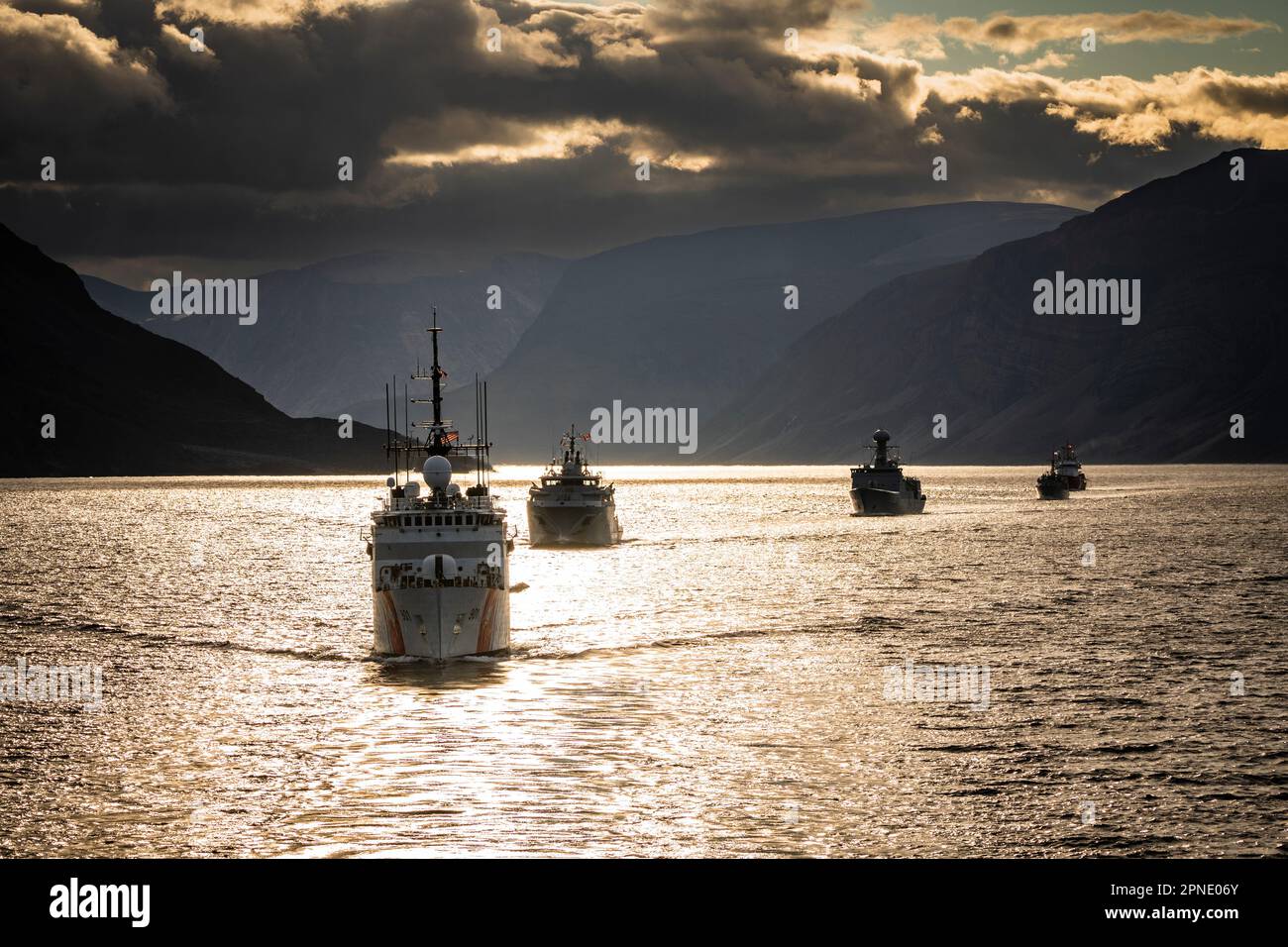 Warships participating in Operation Nanook 2022 follow HMCS Margaret ...
