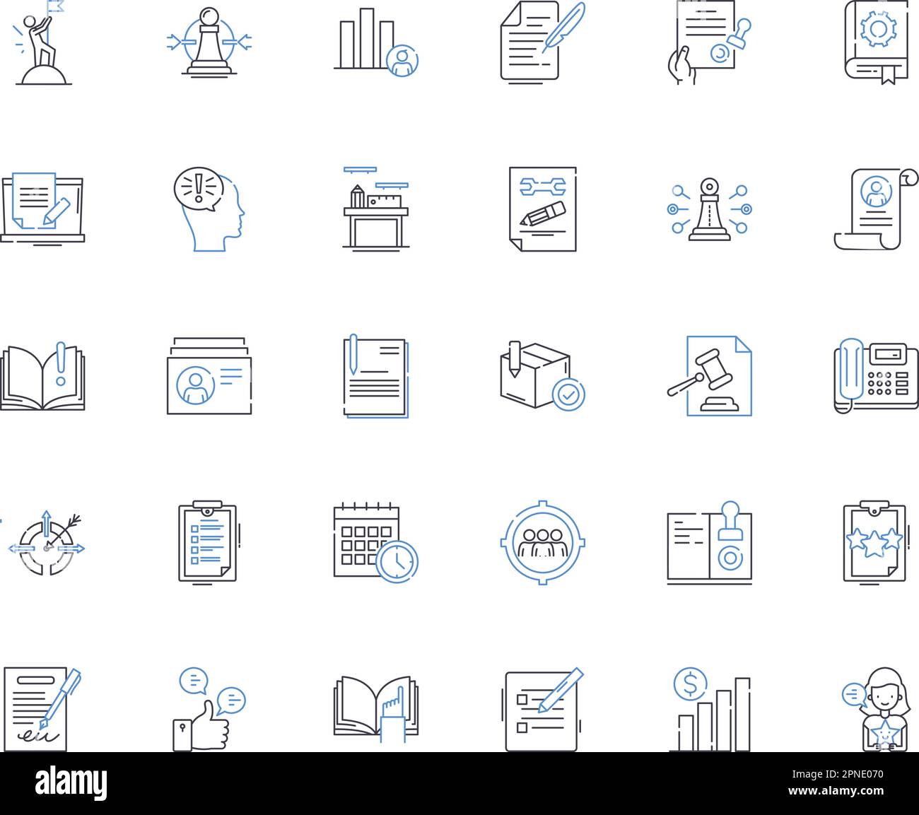 Financial accounting line icons collection. Balance, Audit, Transaction ...