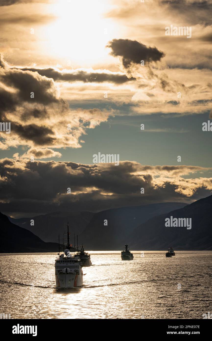 Warships participating in Operation Nanook 2022 follow HMCS Margaret ...