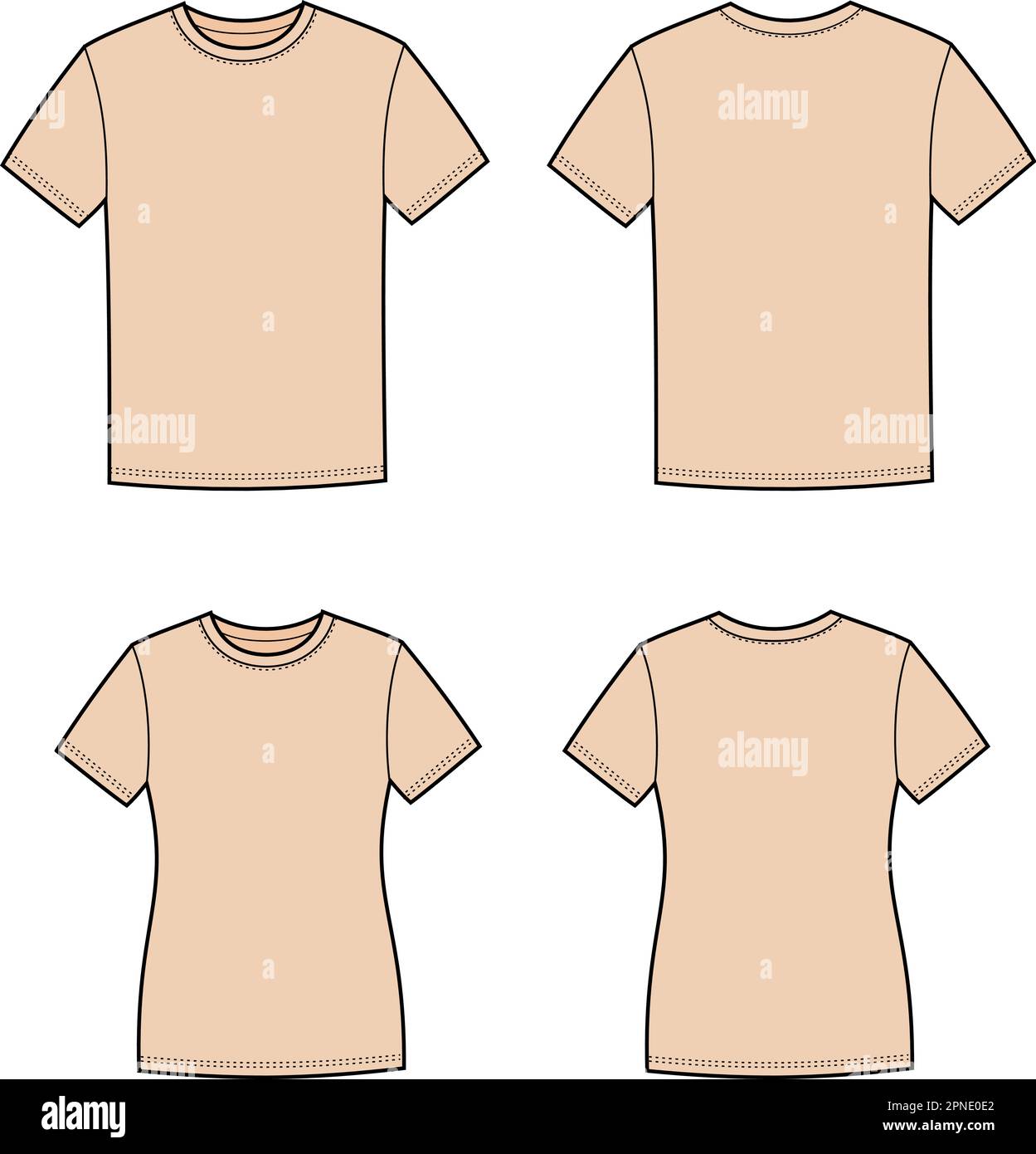 Mens and womens tshirt fashion CAD Stock Vector Image & Art - Alamy