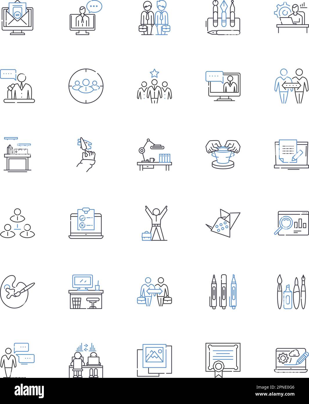 Creative workshop line icons collection. Imagination, Artistry ...