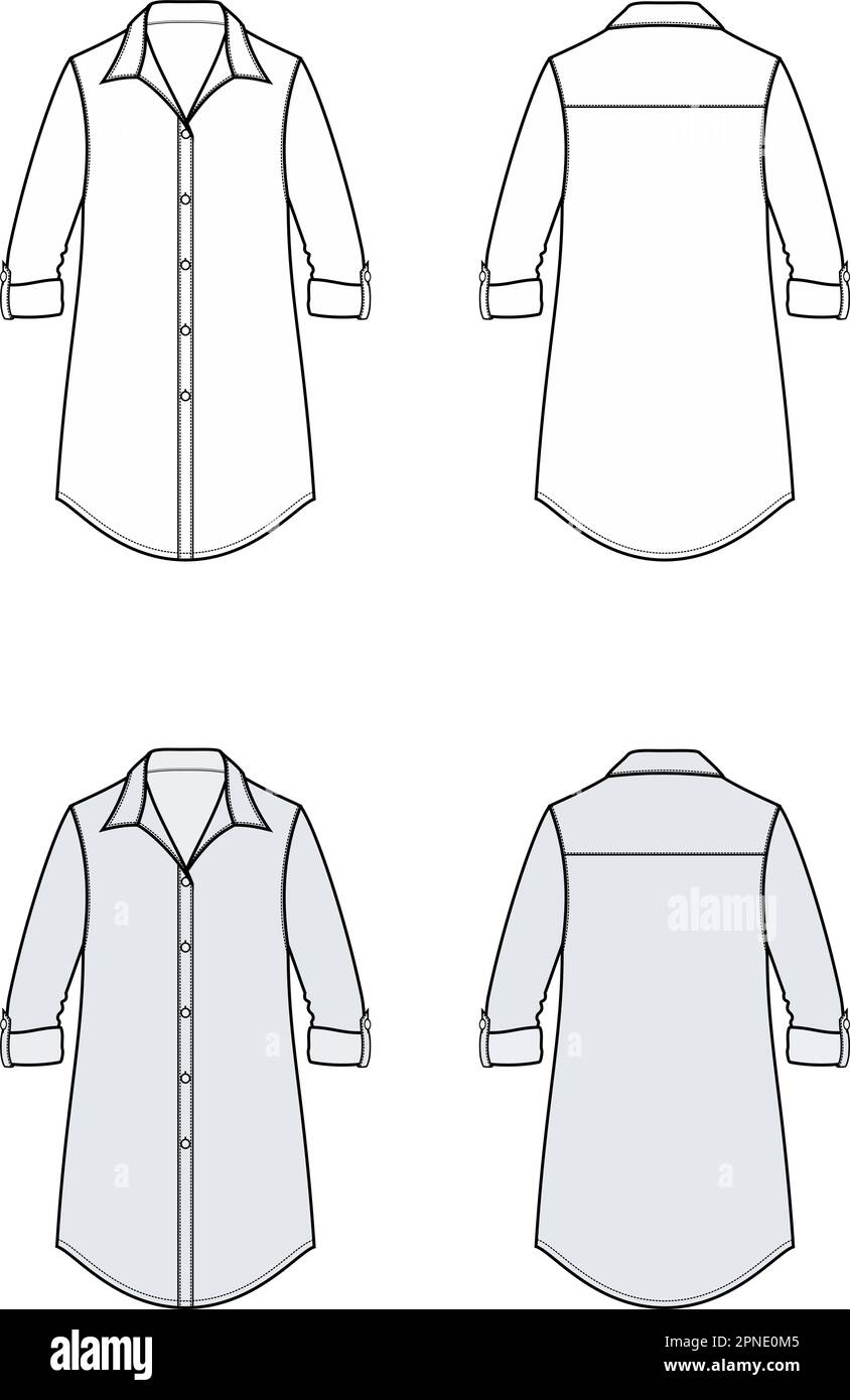 Womens tunic. Front and back Stock Vector Image & Art - Alamy