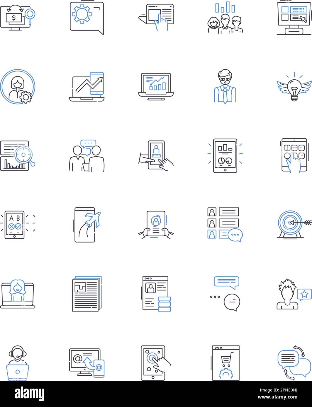Email marketing line icons collection. Campaign, Newsletter, Subscriber ...