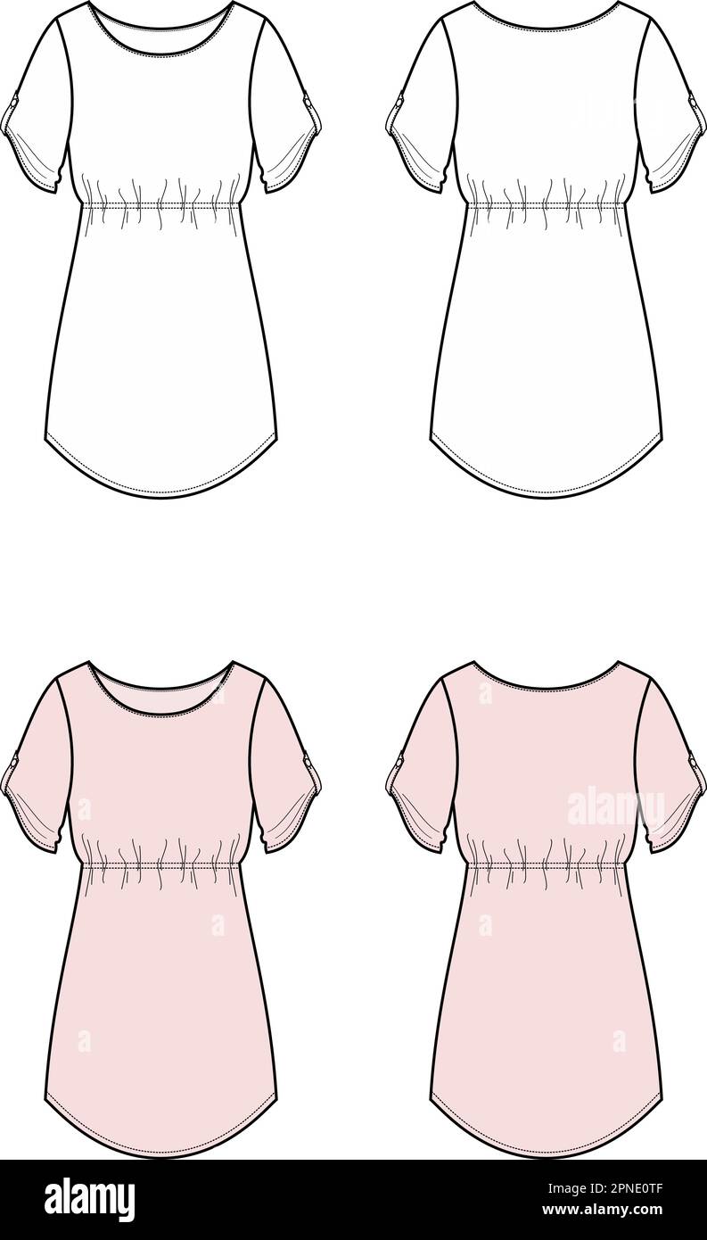 Womens tunic. Front and back Stock Vector Image & Art - Alamy