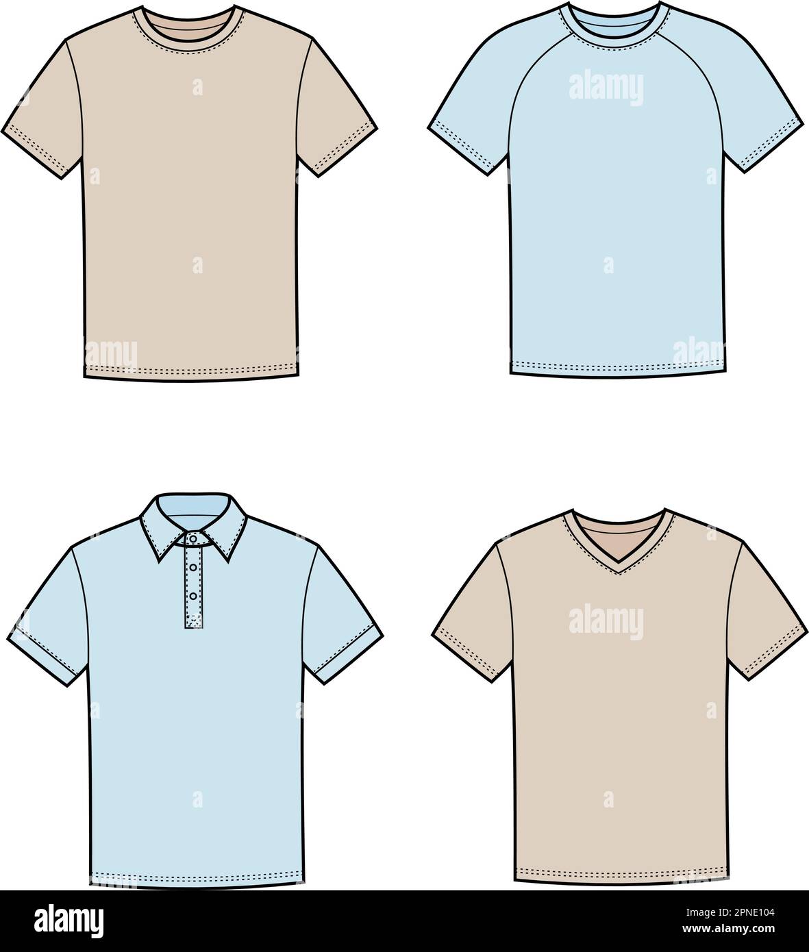 Set of mens tshirts. Fashion CAD Stock Vector Image & Art - Alamy