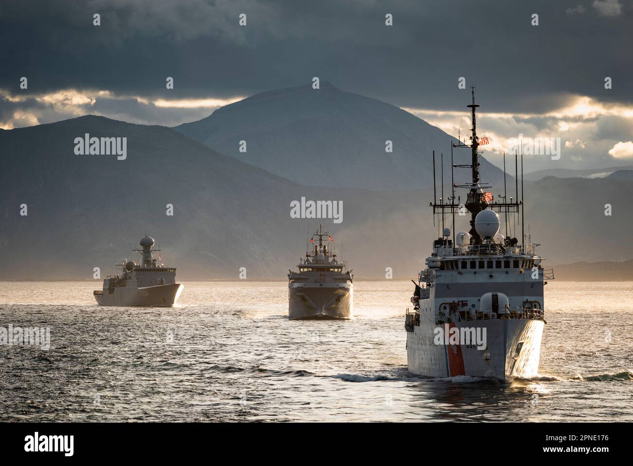 Warships participating in Operation Nanook 2022 follow HMCS Margaret ...
