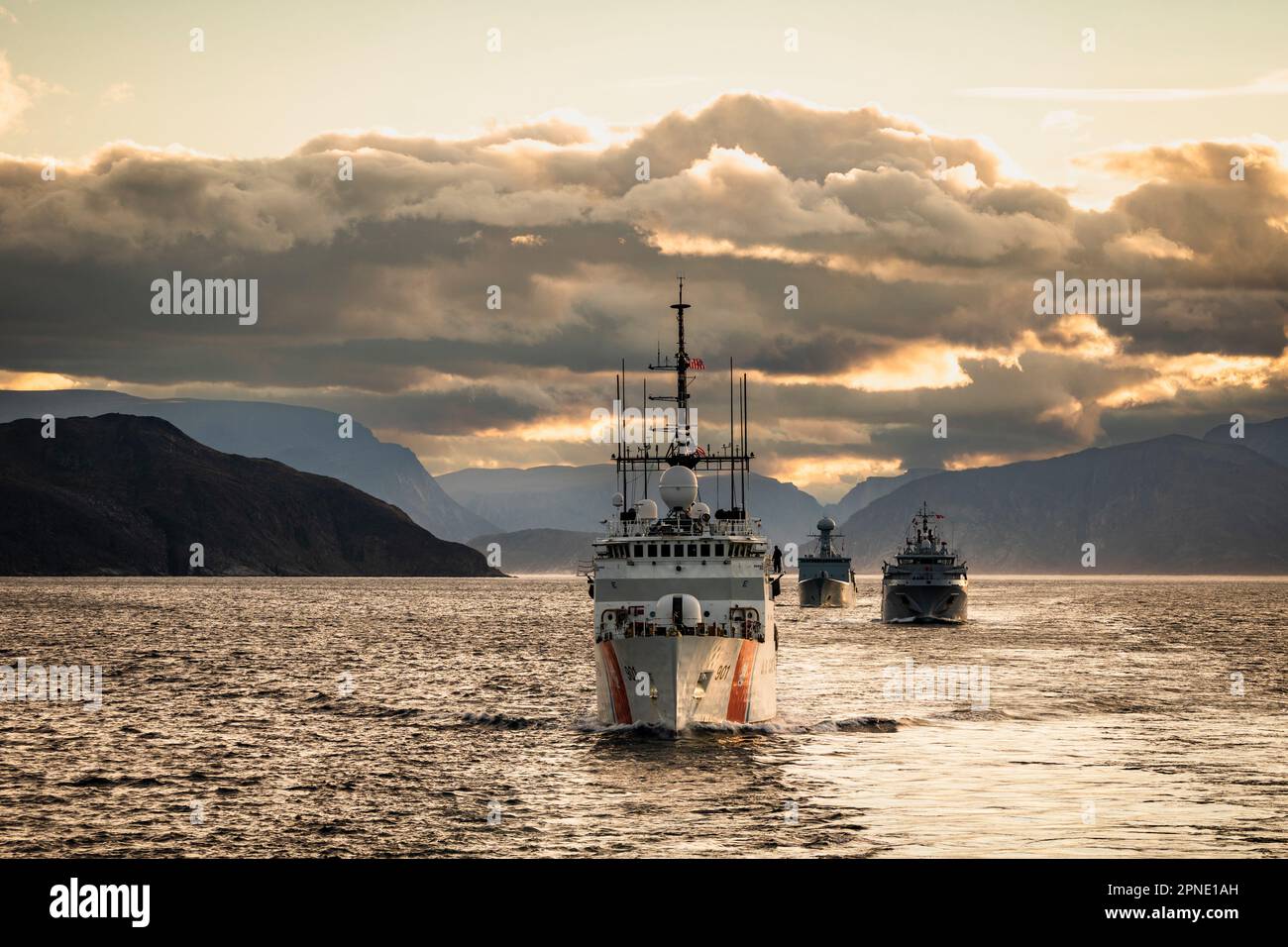 Warships participating in Operation Nanook 2022 follow HMCS Margaret ...